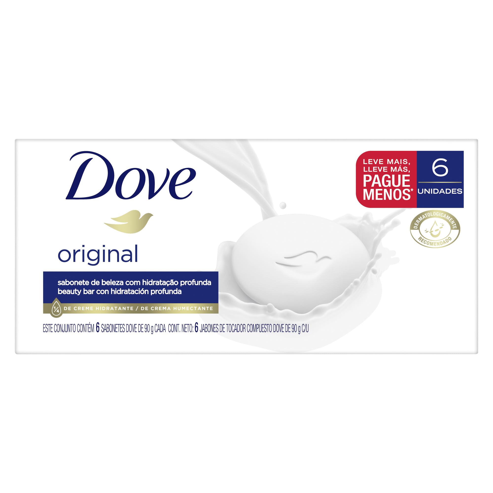 Sabonete em Barra Dove Branco 90 GR 6 unidades, Dove | Amazon.com.br