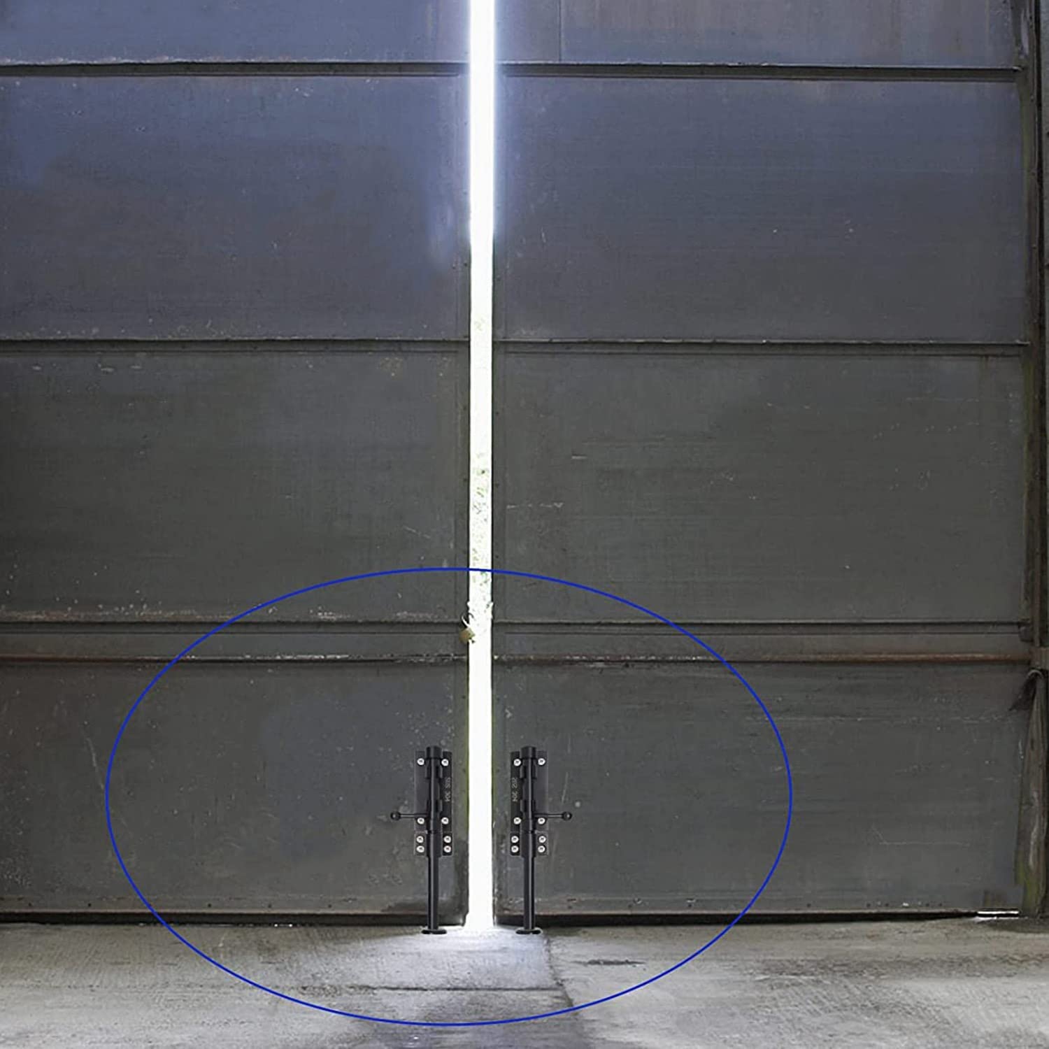 Yeruvce Heavy Duty Slide Bolt Gate Latch with A Padlock, Horizontal ...