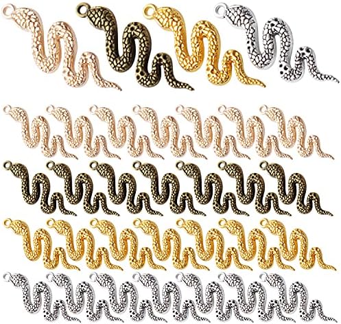 Amazon.com: SUNNYCLUE 1 Box 12 Pcs Snake Charms Snakes Acrylic Charms ...