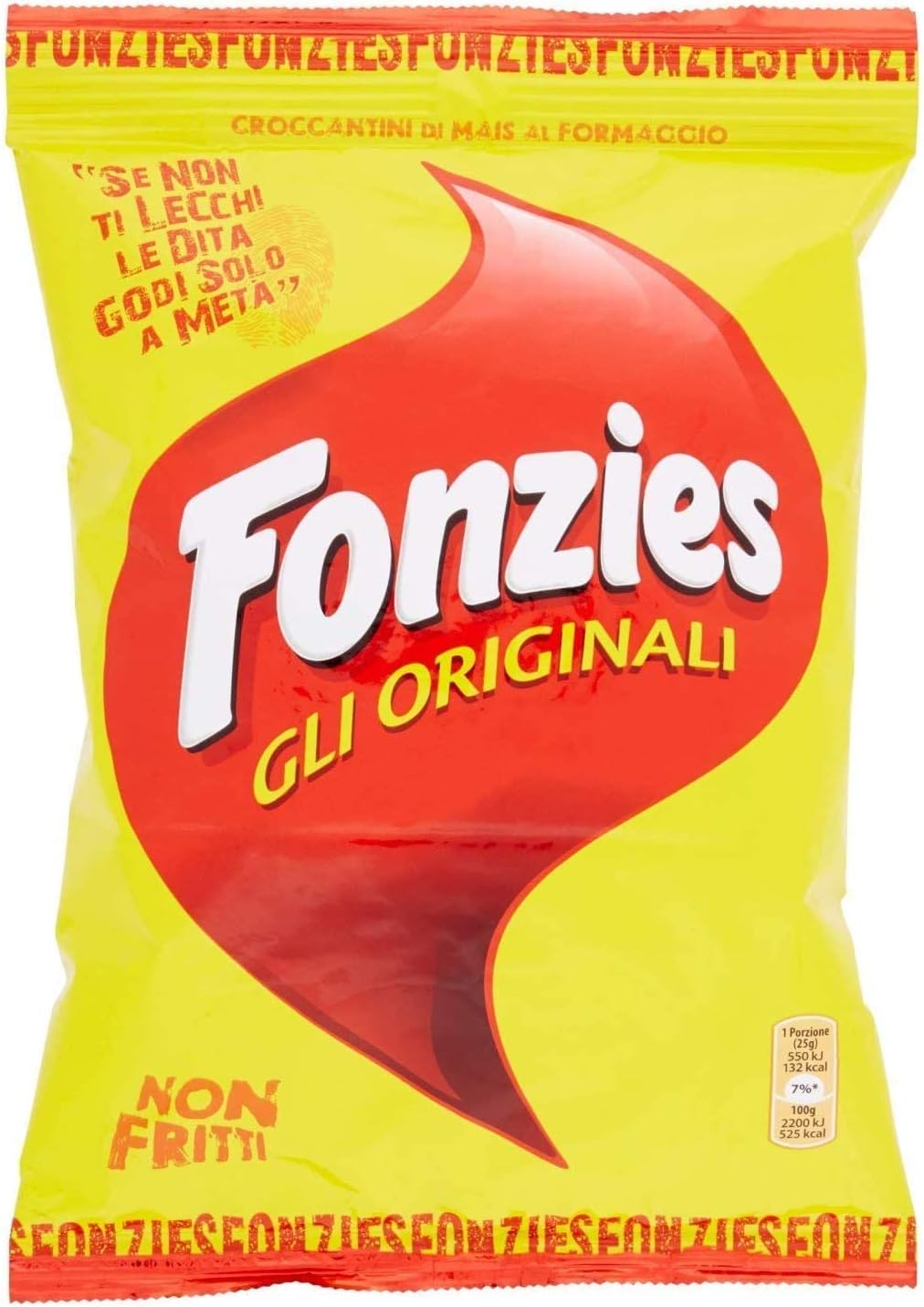 10x Fonzies Italian Cheese Flavour Crisps Chips Corn Snack Original ...