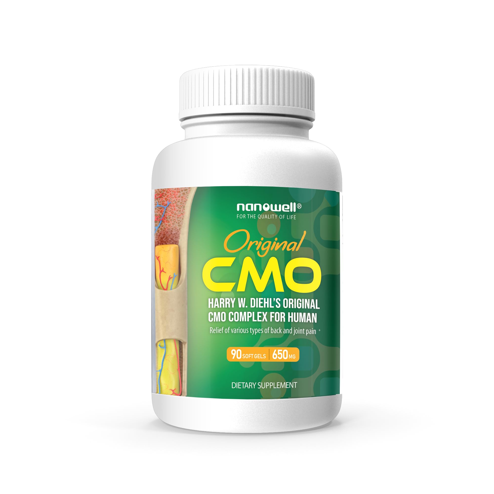 Amazon.com: NANOWELL CMO (Cetyl Myristoleate) 650mg 90 Softgels - Joint ...