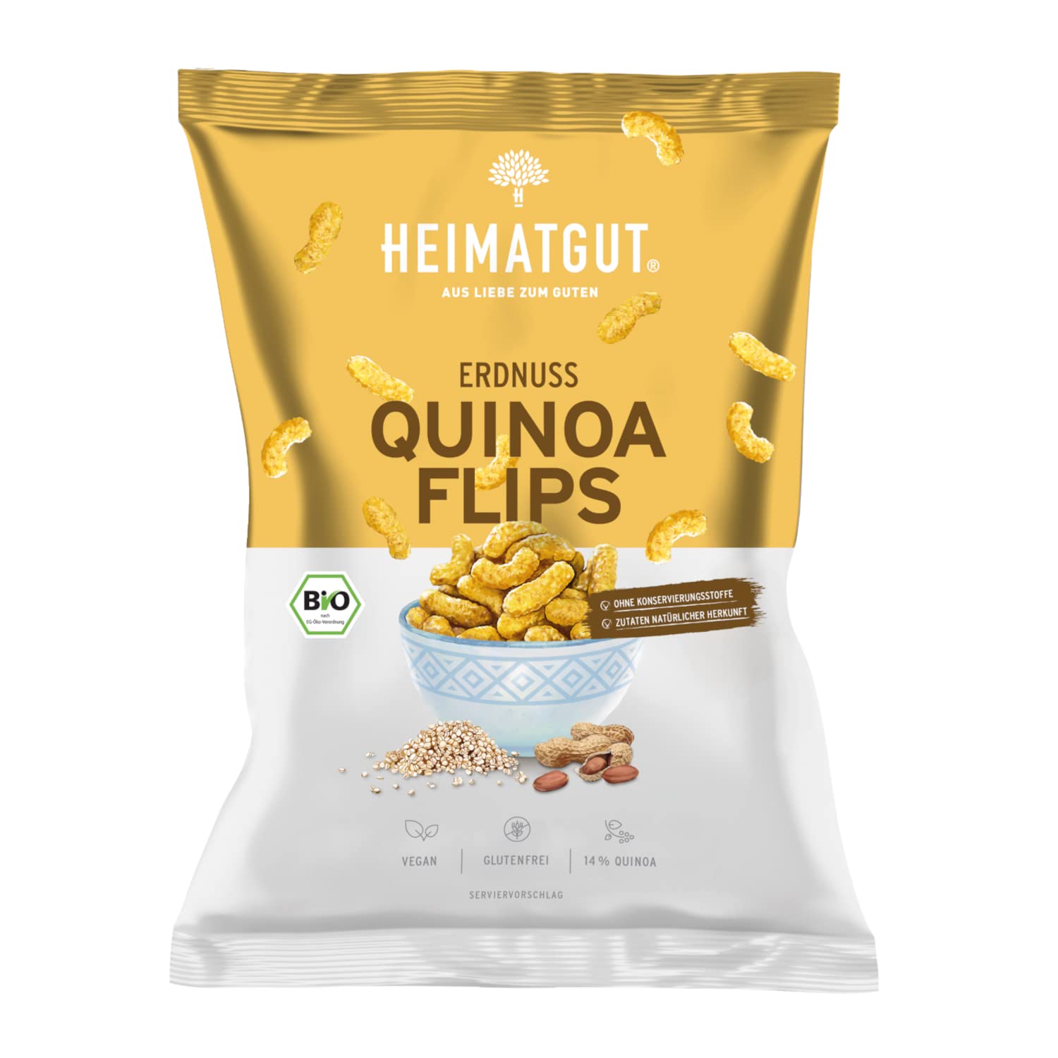 HEIMATGUT® Bio Erdnuss-Quinoa Flips | Vegane & im Ofen gebackene Flips ...