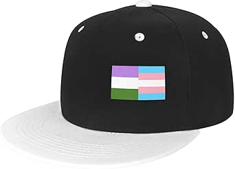 DELDA Transgender and Genderqueer Pride Flags Flat Brim Hat Two Tone ...