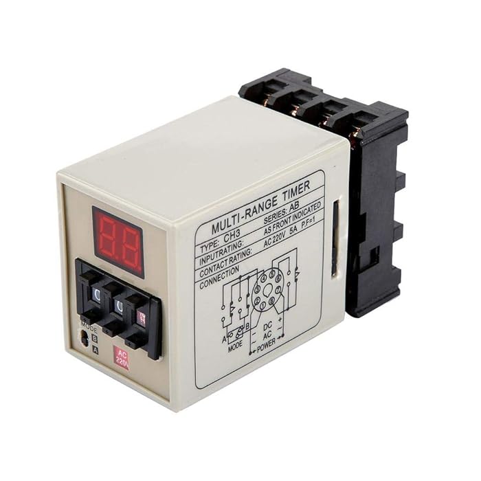 Buy EFFACER Dual Mode Delay Timer Relay 0.01S-99H Digital LED Display ...