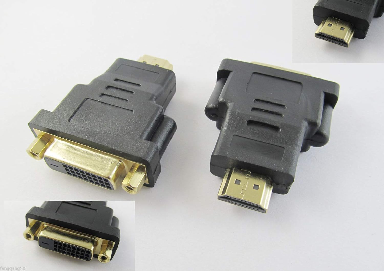 Amazon.com: Connector and Terminal HDMI Male Plug to DVI-D 24+1 Female ...