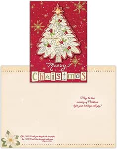 Amazon.com : Crown Point Graphics Merry Christmas 15 Boxed Christmas ...