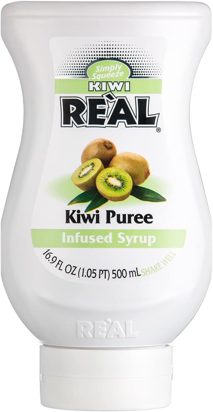 RE'AL Syrups Kiwi Puree Infused Fruit Syrup, Great for Cocktails ...
