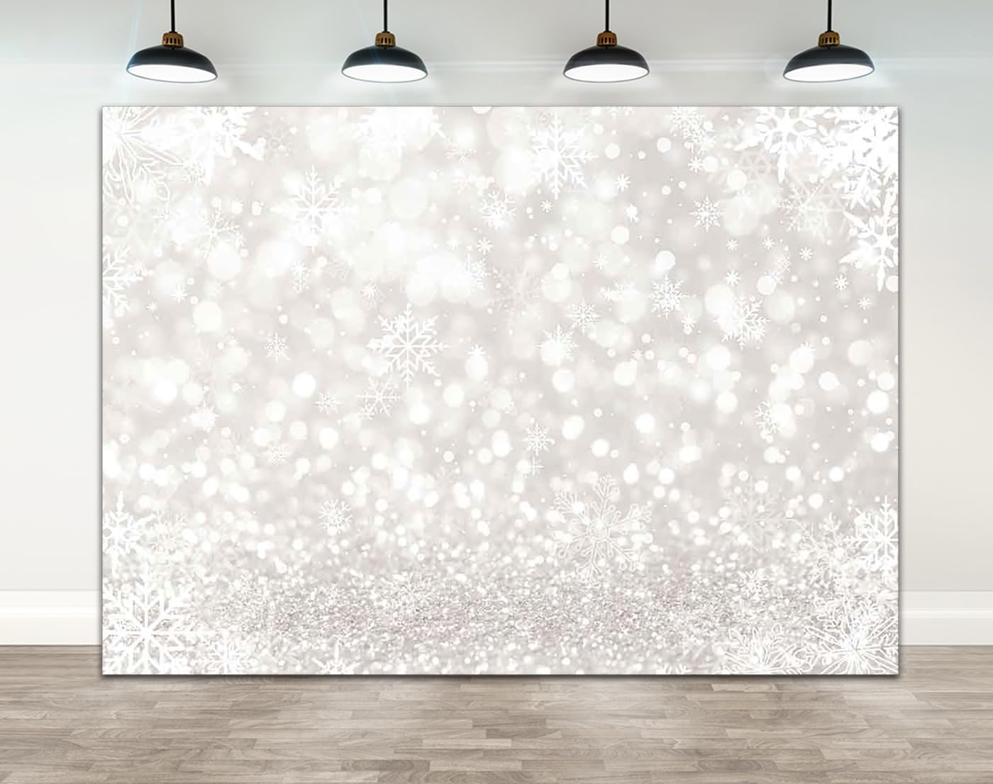 Amazon.com : Ticuenicoa 7x5ft Christmas Winter White Snowflake Backdrop ...