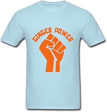 Amazon.com: Ginger Power Fist Men's T-Shirt by Spreadshirt, XXL, powder ...
