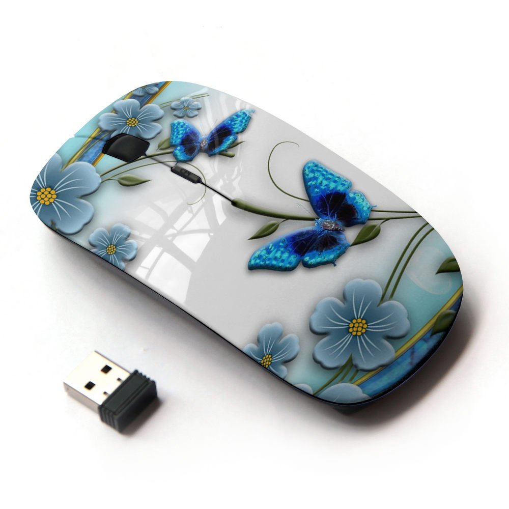 Amazon.com: KOOLmouse [ Optical 2.4G Wireless Mouse [ Butterfly White ...