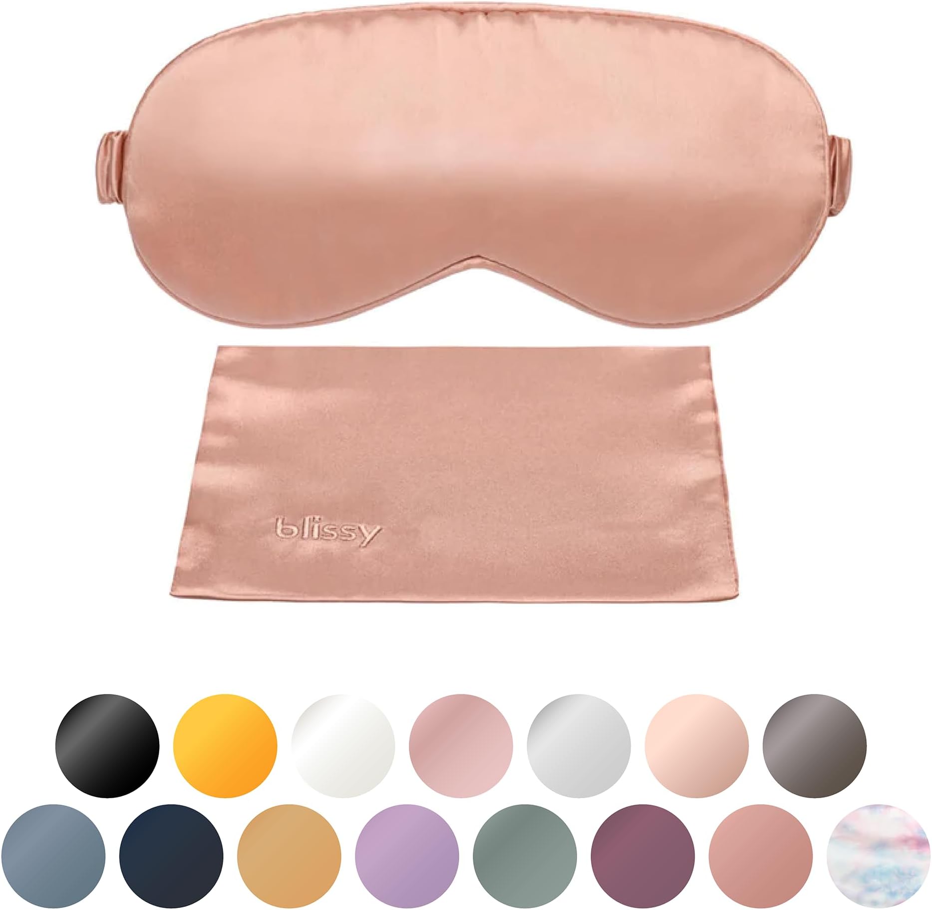 Amazon.com: Blissy Silk Sleep Mask - Silk Eye Sleeping Mask for Women ...