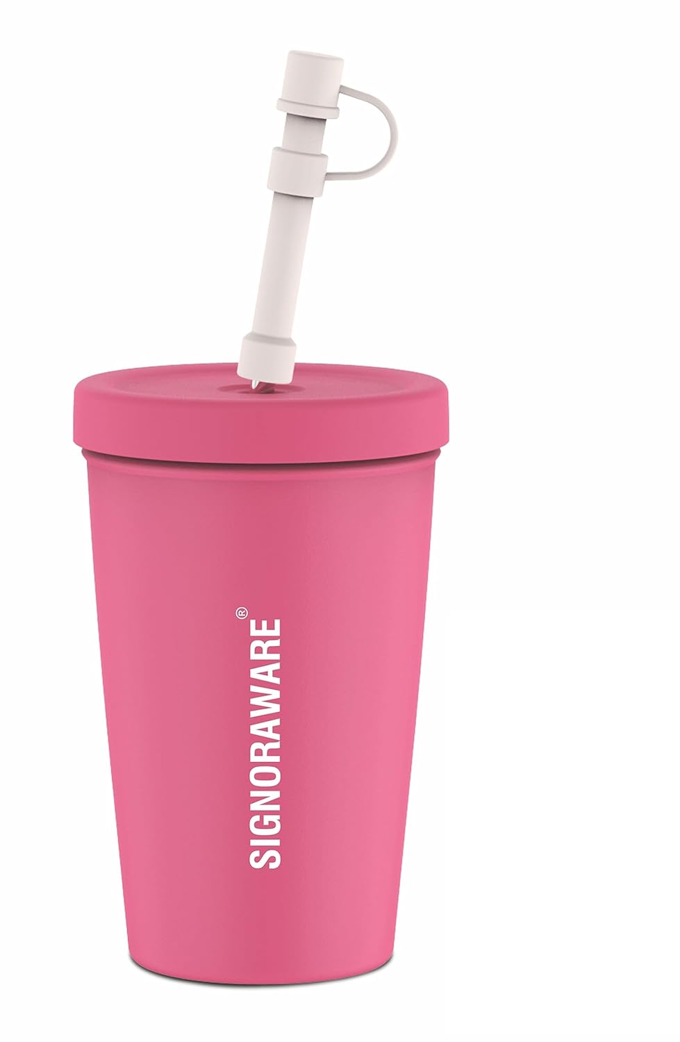 Signoraware Stainless Steel Hot Cuppa with Steel Straw Vacuum Insulated ...