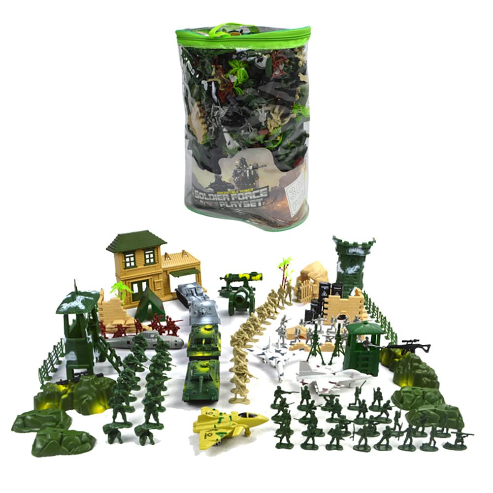 Mini Army Action Figures Military Set 300 Piece Plastic Army ...
