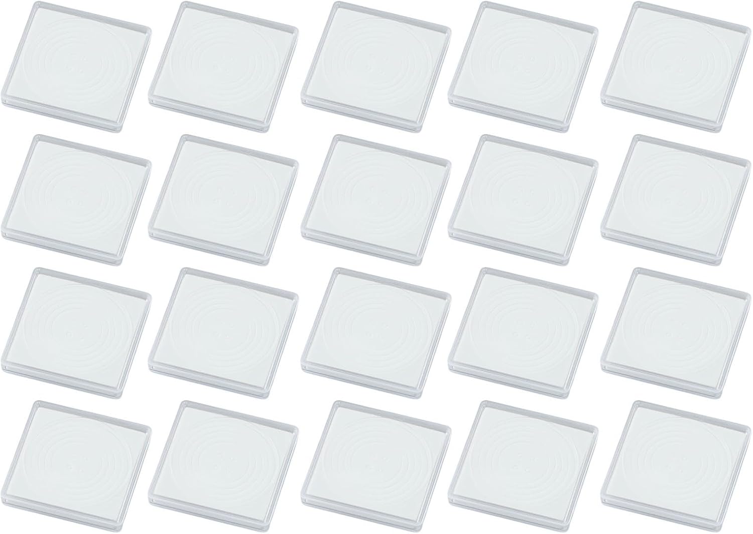 Amazon.com: 20Pcs Coin Capsule, Square Coin Cases, Clear Plastic Coin ...