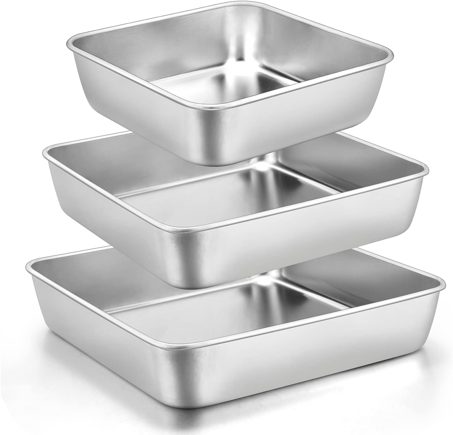 Amazon.com: EURO TINS Set of 5 piece cake baking pans 6, 7, 8, 9, & 10 ...