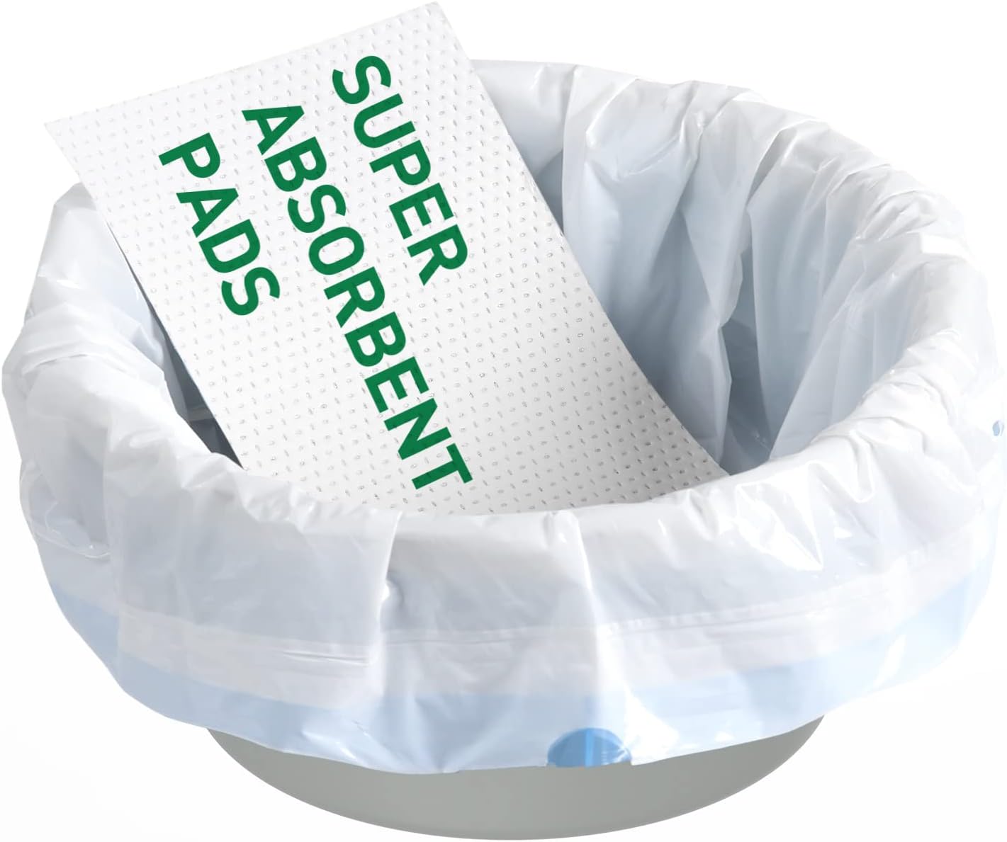 Amazon.com: CARERUS Commode Liners with Absorbent Pads, 50 Waste Bags ...