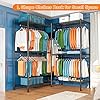 Amazon.com: Raybee Garment Rack, L Shaped Clothing Rack for Corner ...