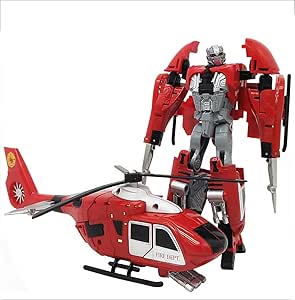 Amazon.com: AWLPUYPT Deformable Rescue Bot Action Figures,Alloy ...