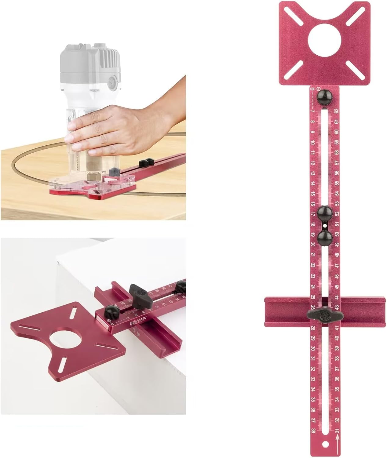 Suteng 4 in 1 Router Milling Groove Bracket, Milling Router Guide ...