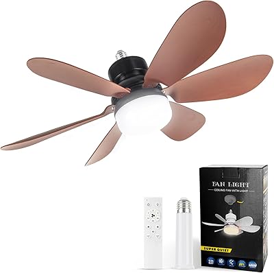 Amazon.com: Wunder Cool Socket Fan Light, Small Ceiling Fans with ...
