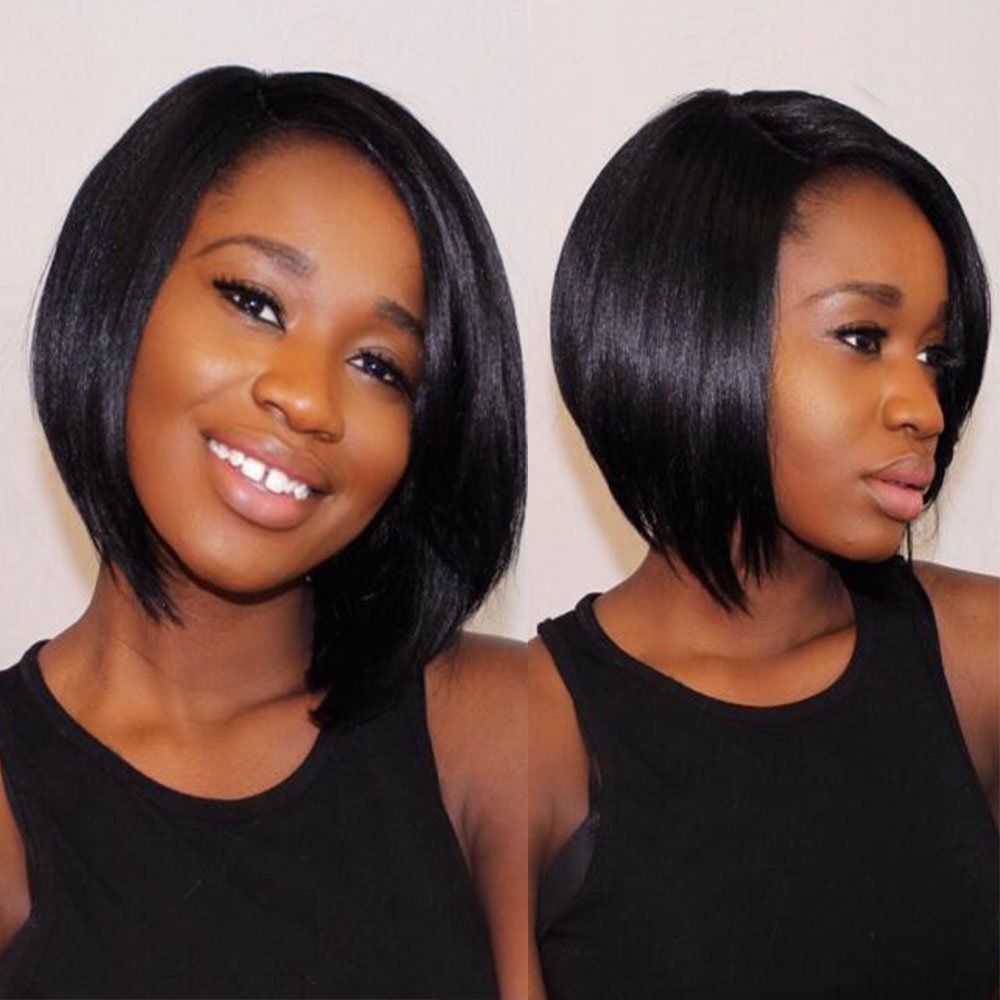 Human Hair Wigs With Side Bangs