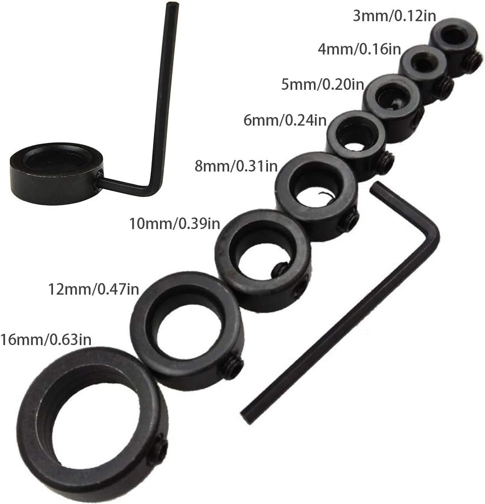 Hpamba Positioner Ring Collar Drill Depth Stop Collars Limit Ring Dowel ...