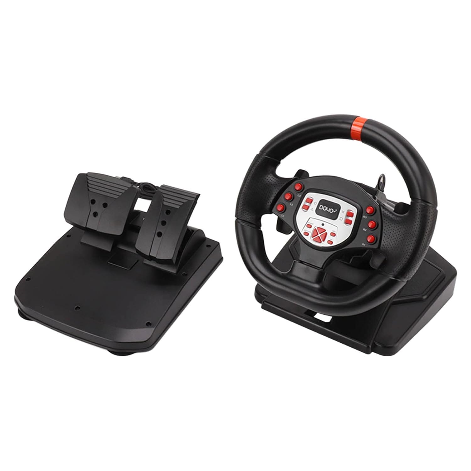 Amazon.com: PC Racing Wheel, USB Steering Wheel with Pedals for Xbox ...