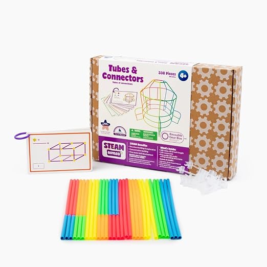 Amazon.com: Roylco STEAM Tubes and Connectors - Construction Building ...