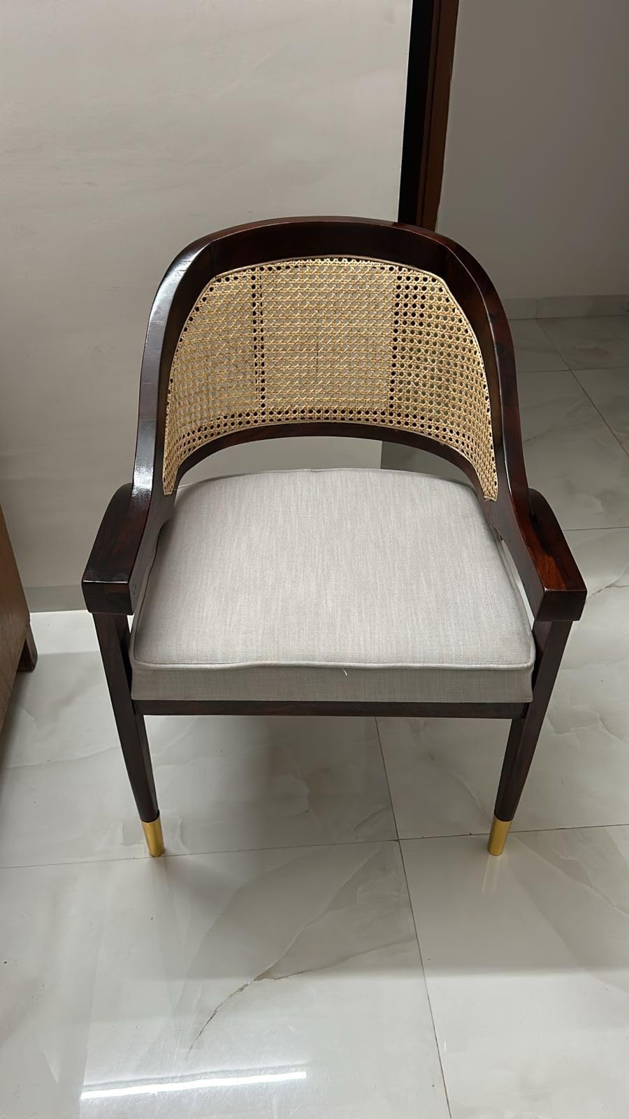 Jodhpur Art Handicraft Solid Wooden Chair Rattan Arm Chair for Living ...