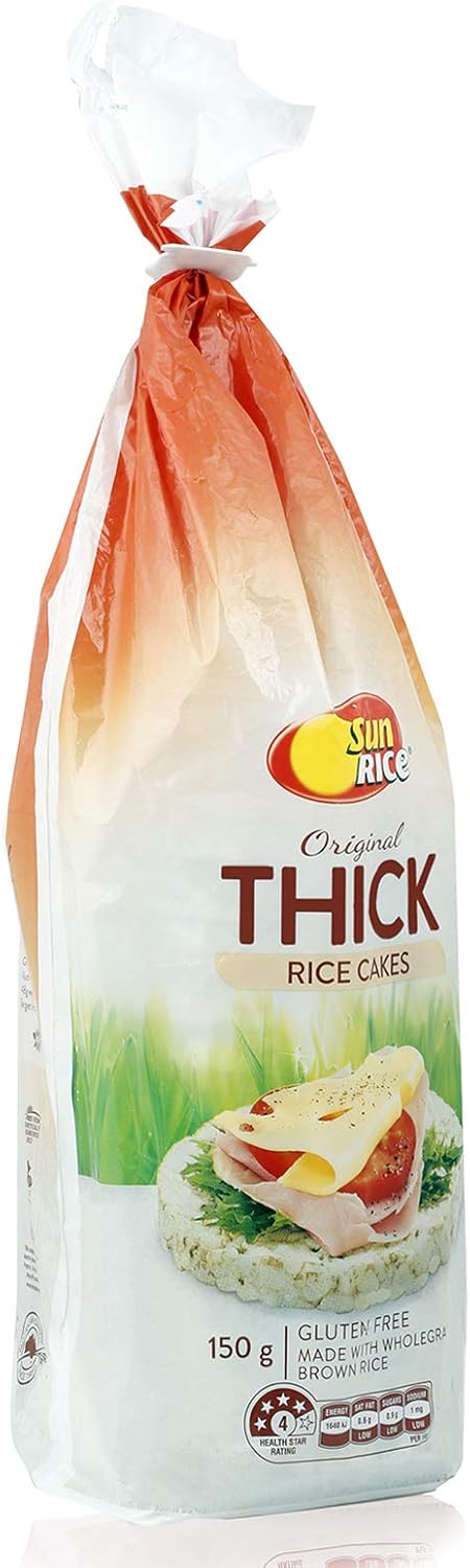 6 X Sunrice Rice Cakes Original Thick 150G : Amazon.com.au: Pantry Food ...