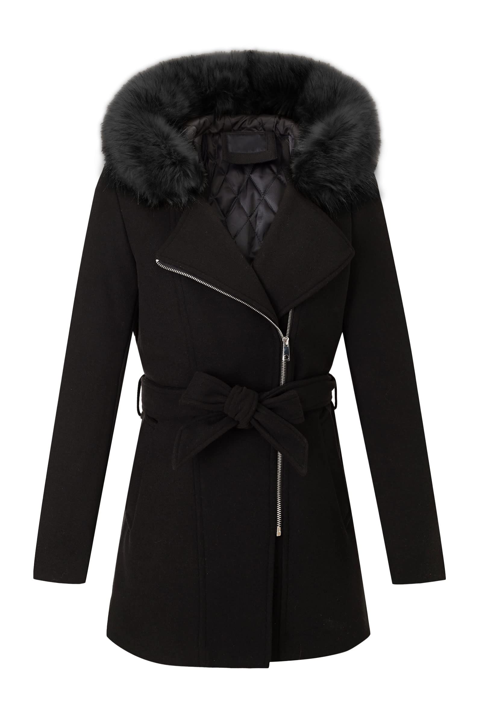 Bellivera Women Wool Blend Jacket, Fall Clothes for Women Long Fleece ...