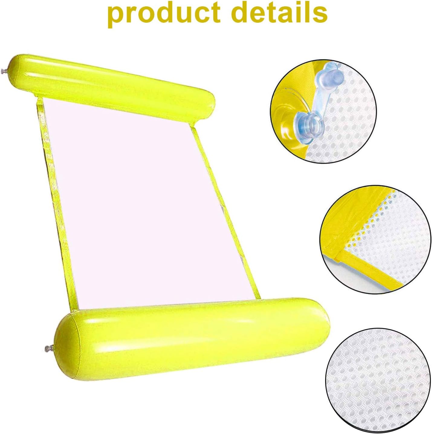 WELLXUNK® Inflatable Water Hammock, Water Hammock Floating Bed, Pool ...