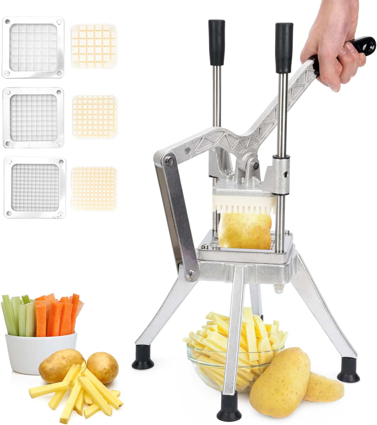 Amazon.com: Tcatec Commercial French Fry Cutter with Feet Vegetable ...