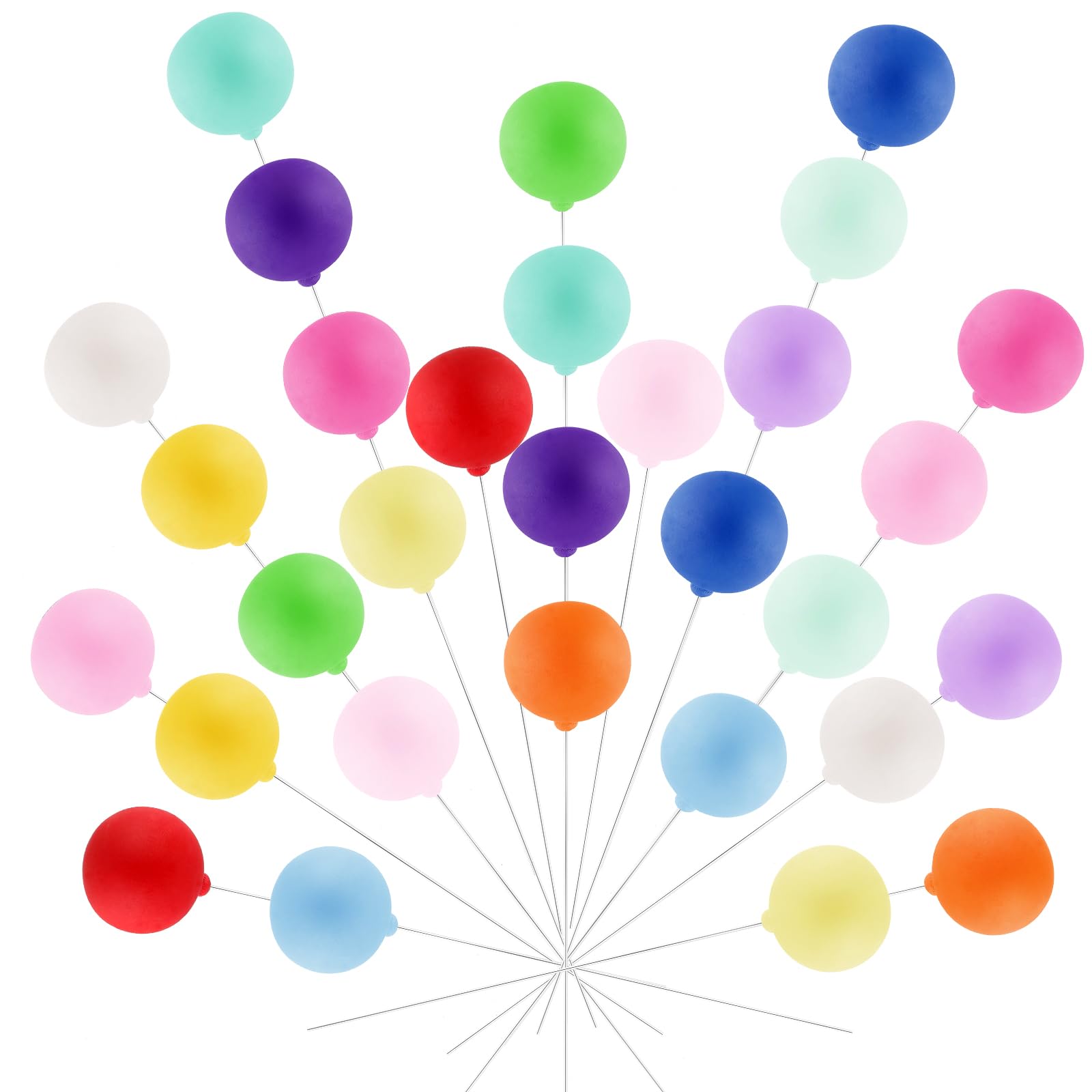 Amazon.com: 30 Pcs Rainbow Cake Balls Colorful Cake Balls Decorations ...