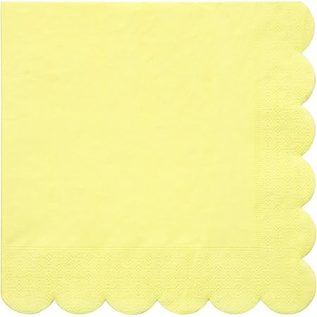 Amazon.com: 100 Pack Yellow Plaid Paper Napkins for Birthday Party ...