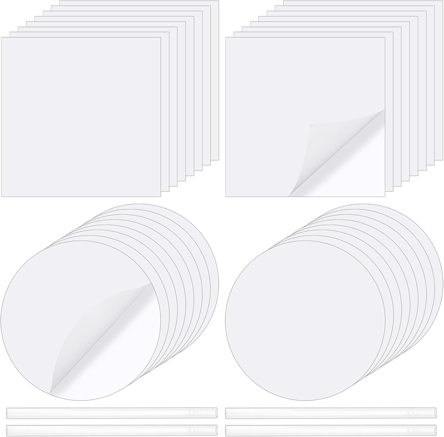 Amazon.com : Trandraft 20 Pcs TPU Pool Patch Repair Kit 6 x 6 Inch Self Adhesive Air Bed Patch ...