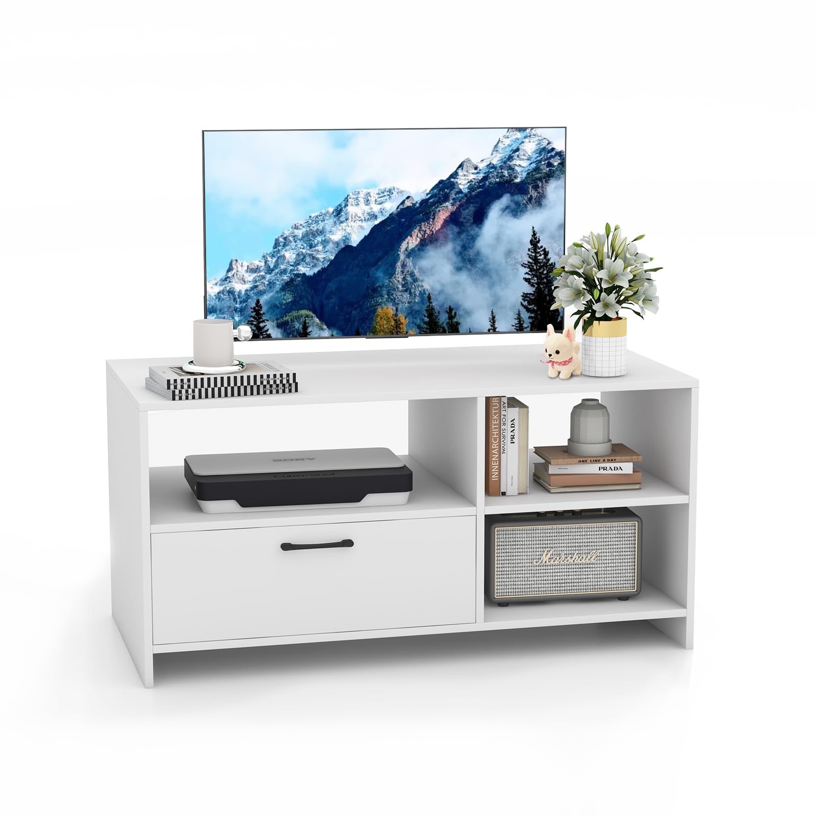 Amazon.com: LOKO Modern TV Stand with Storage, Entertainment Center w ...