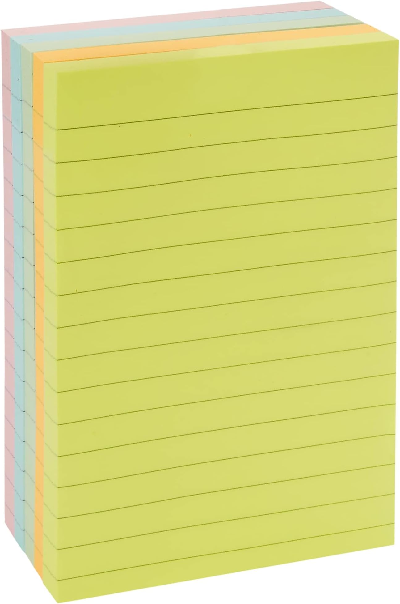 Amazon.com : Amazon Basics Sticky Note Pads, Lined, 4x6, Rectangular ...