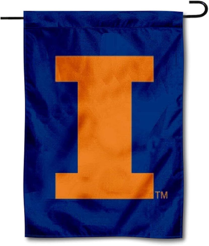 Amazon.com : Illinois Fighting Illini Blue Double Sided Flag : Sports ...