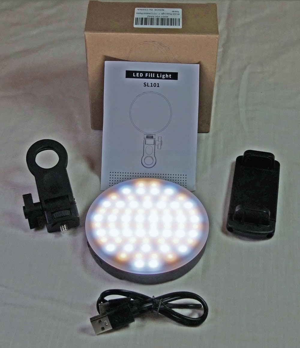 68 LED Phone Light, YOTOCversion 3 IN 1 Rechargeable Selfie Light With ...