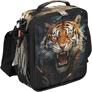 Amazon.com: Lunch Box for Kids Wild Tiger Lunch Bag for Girls Boys ...