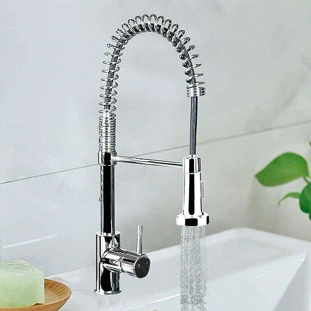 Pakuyi Spring Kitchen Sink Faucet Single Handle Single Lever High Arc ...