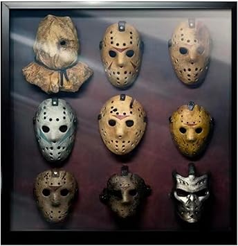 Amazon.com: Friday 13th Jason Voorhees Mask Collection In Shadow Box ...