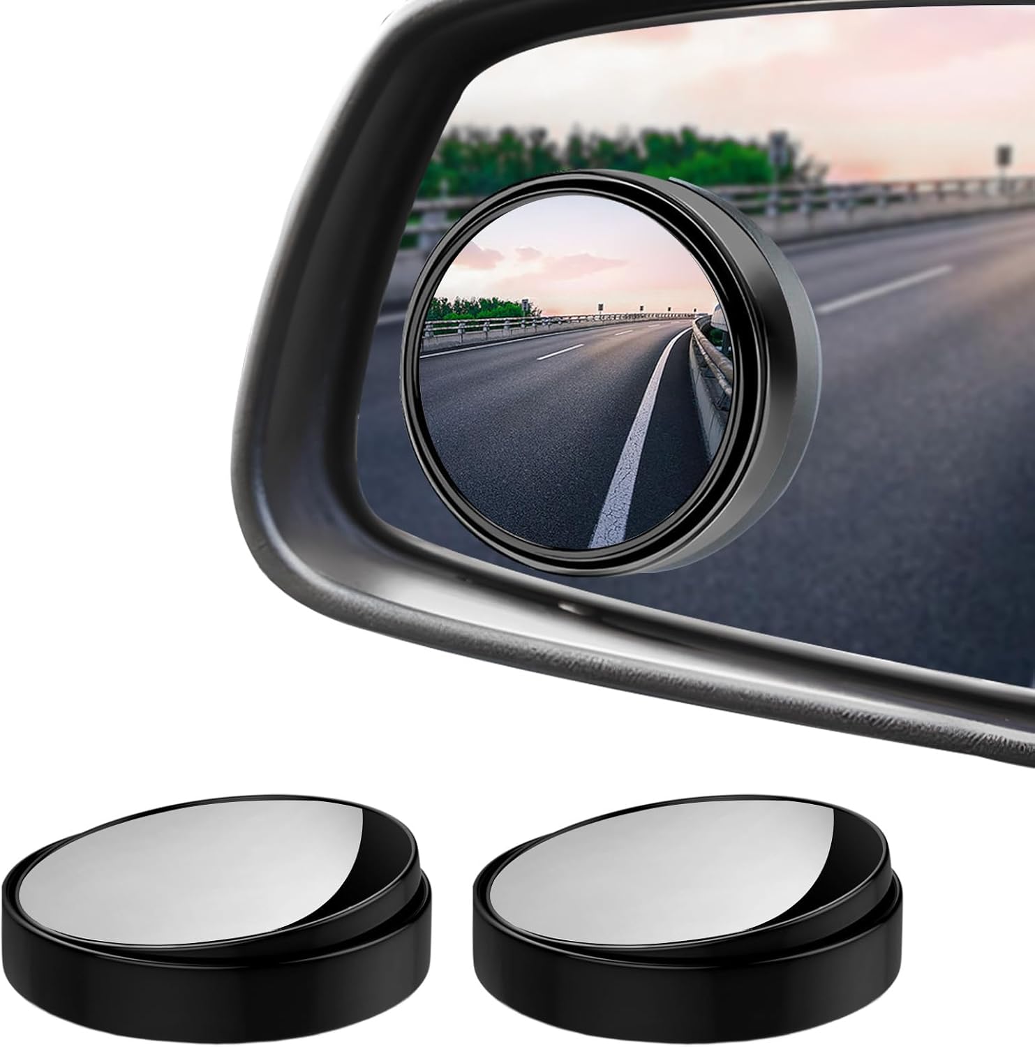 Xunesip 2 PCS Blind Spot Mirrors Car, 360° Rotate Adjustable Blind Spot ...