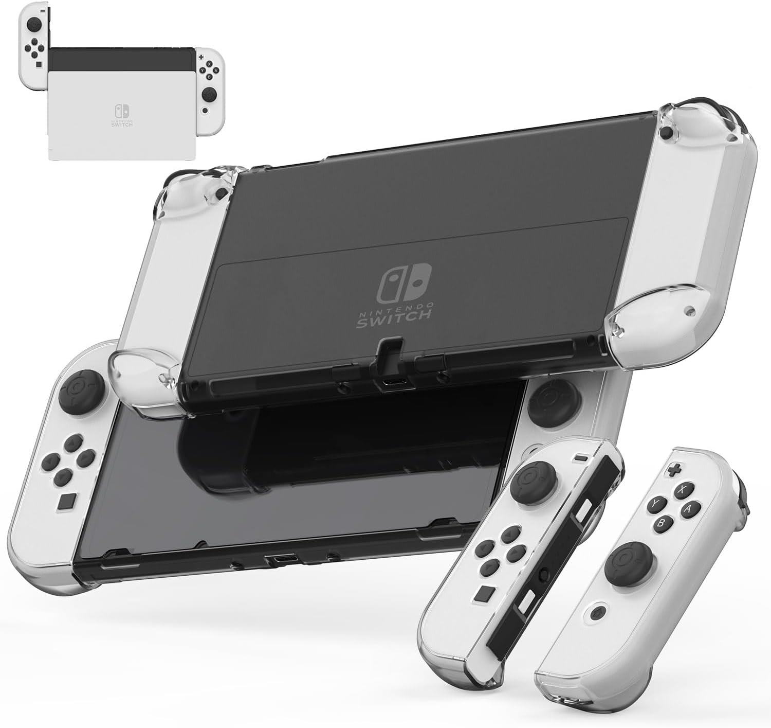 [Not Yellowing] Clear Dockable Case for Nintendo Switch OLED 2021 ...