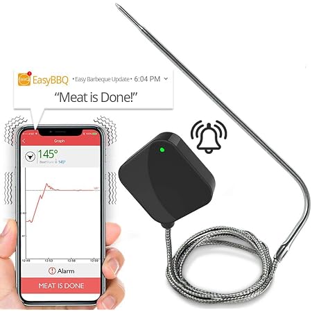 Amazon.com: NutriChef Smart Bluetooth BBQ Grill Thermometer - Digital ...
