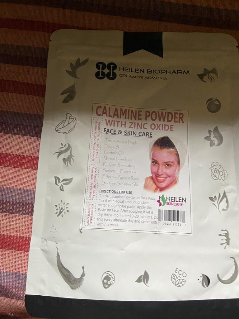 Heilen Biopharm Calamine Powder with Zinc Oxide | For Baby & Adult Skin ...