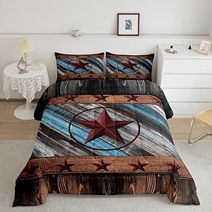 Amazon.com: Rustic Texas Star Comforter Western Texas Comforter Set for ...