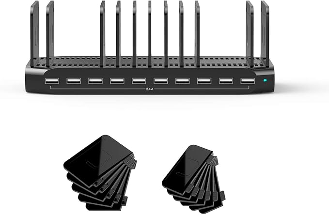 [Bundle] Unitek 10 USB Ports Charging Station with 11 Detachable Dividers
