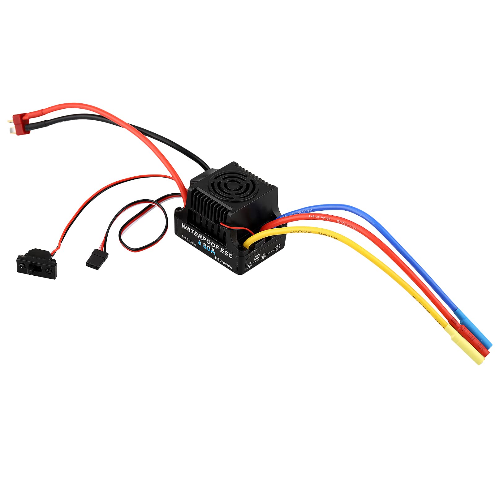 Buy Shaluoman 80A Brushless Electric Speed Controller Waterproof ESC ...